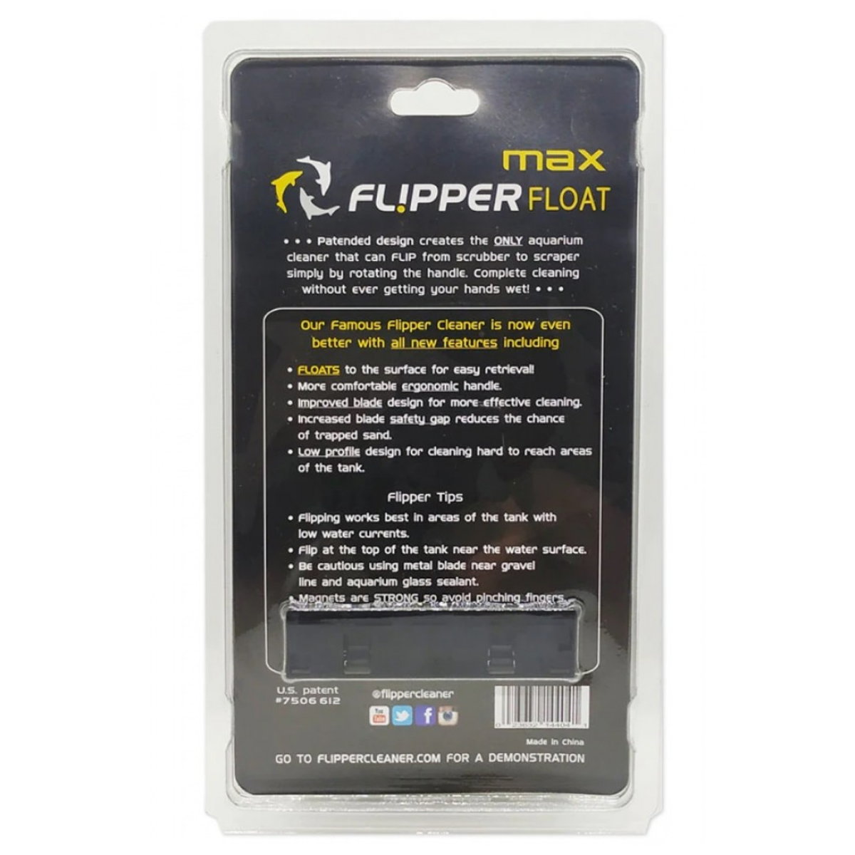 Flipper Max Float Cleaner 19 mm Cam Kalınlığı | Evcilal